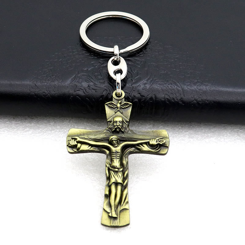 Christianartworkshop Antique Crucifix Keychain with Detailed Craftsman ...